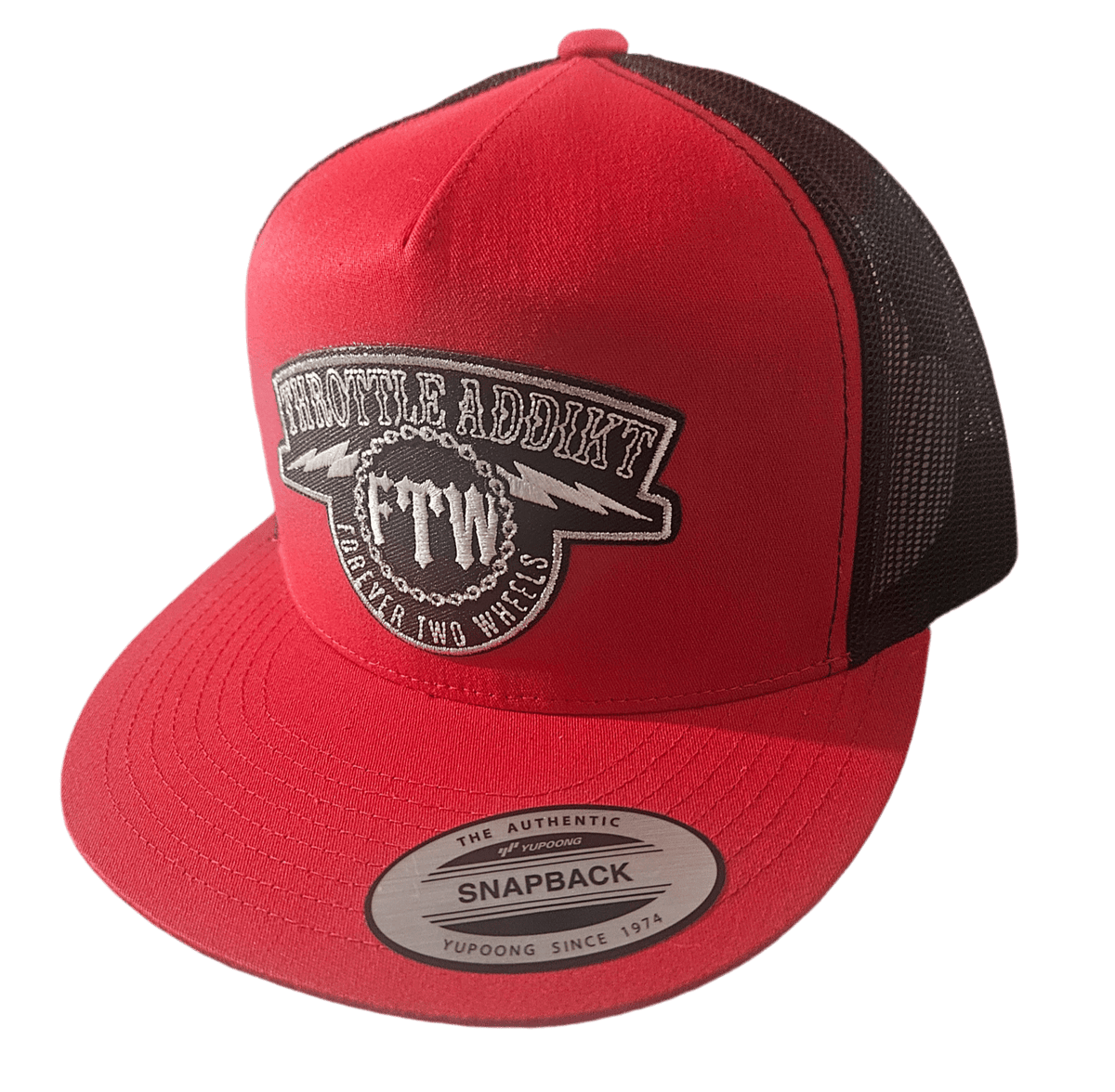 Ftw patch hat, red/black mesh – Throttle Addikt